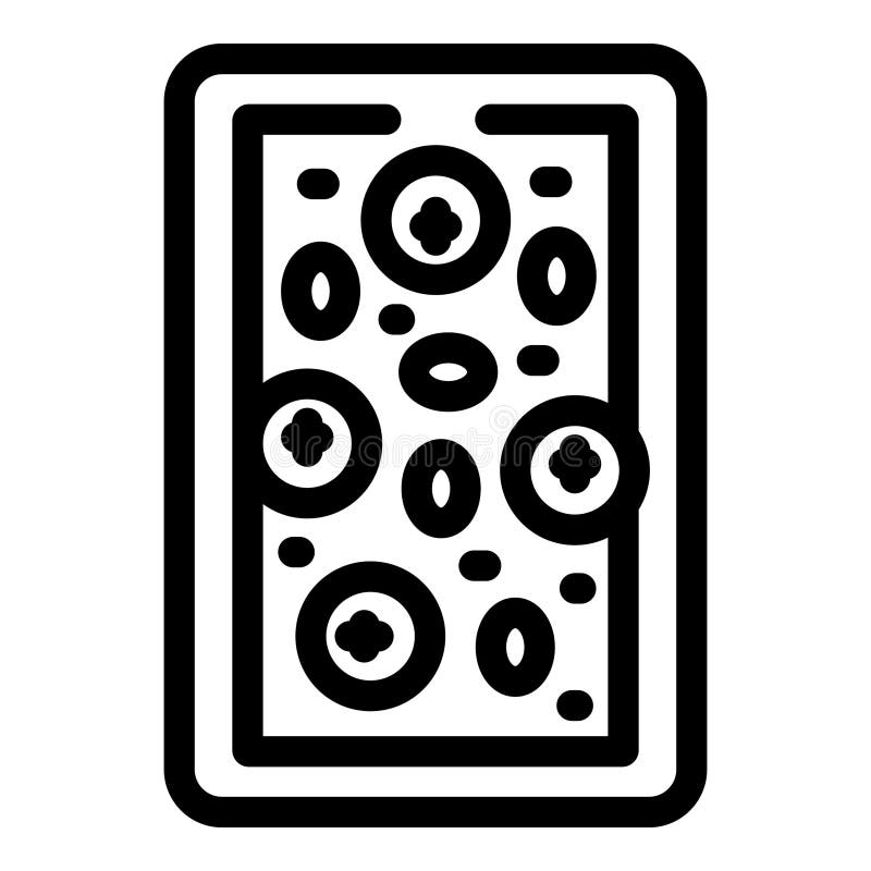 Laboratory Glass Slide Showing Blood Cells Under Microscope Icon Stock ...