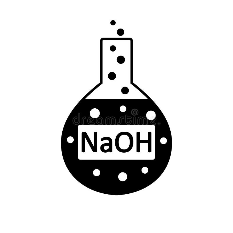 Sodium Hydroxide Molecule Icon Stock Illustration - Illustration of ...