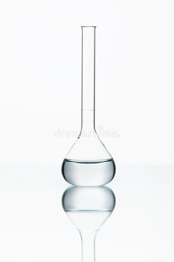 Laboratory Glass with Transparent Liquid Stock Image - Image of ...