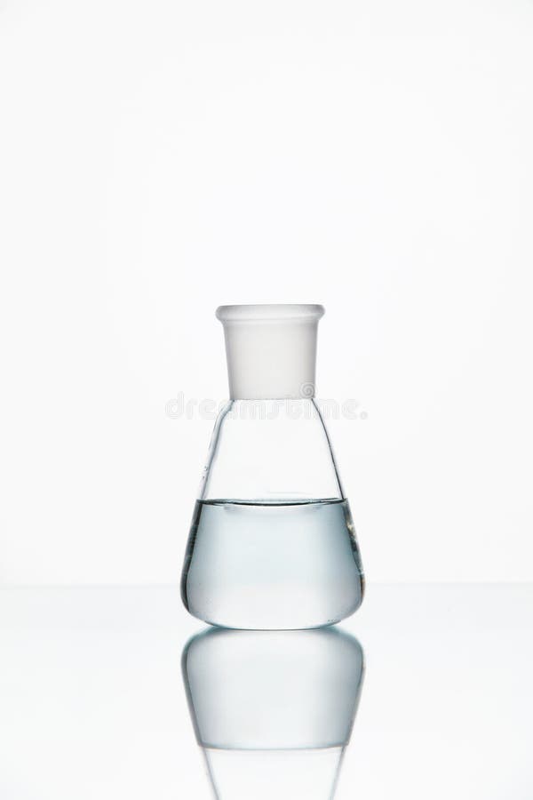 Laboratory Glass with Transparent Liquid Stock Image - Image of ...