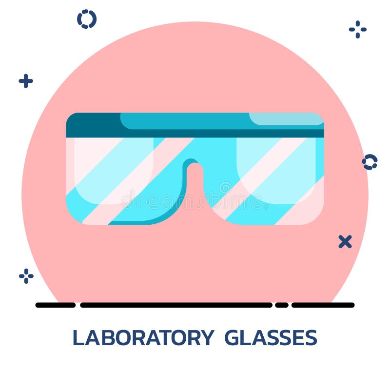 Laboratory Glasses Flat Style Stock Vector - Illustration of care ...