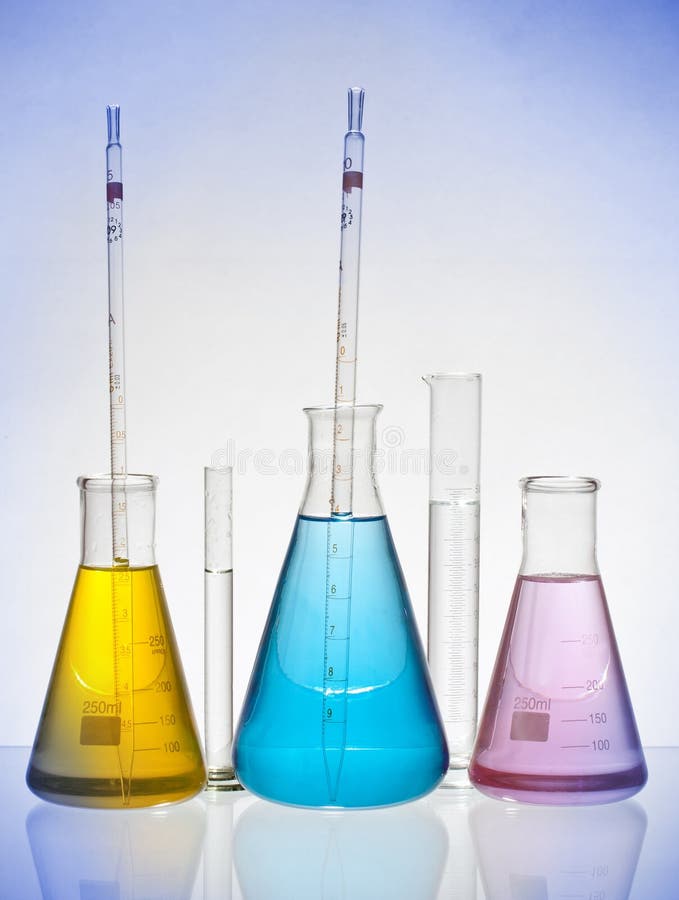 Chemistry Laboratory Glassware Stock Photo - Image of chemical, fluids ...