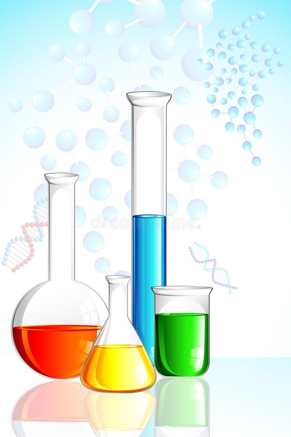 Laboratory Glassware Vertical Stock Vector - Illustration of physician ...