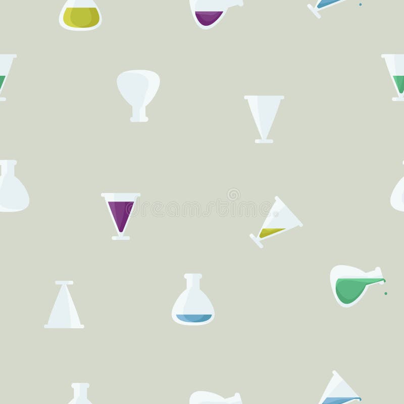 Various Laboratory Glassware Stock Vector - Illustration of experiment ...