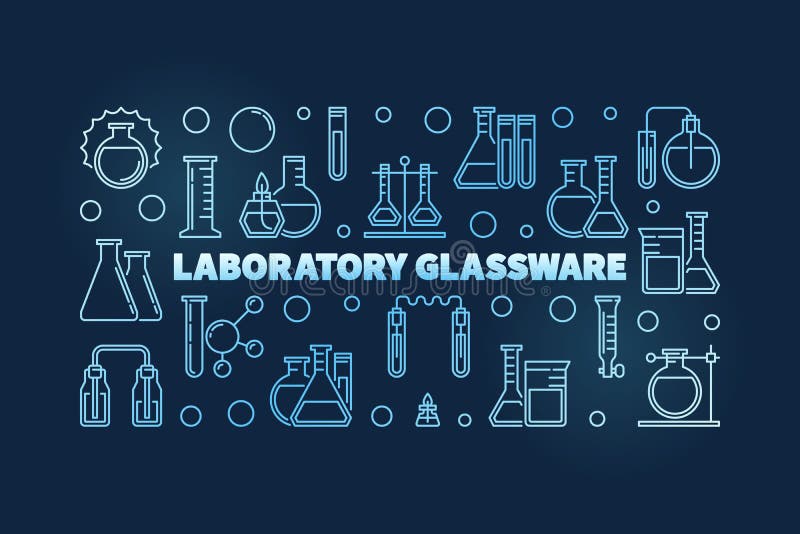 Lab Glassware Thin Line Icon, Science and Laboratory, Chemical Flasks ...
