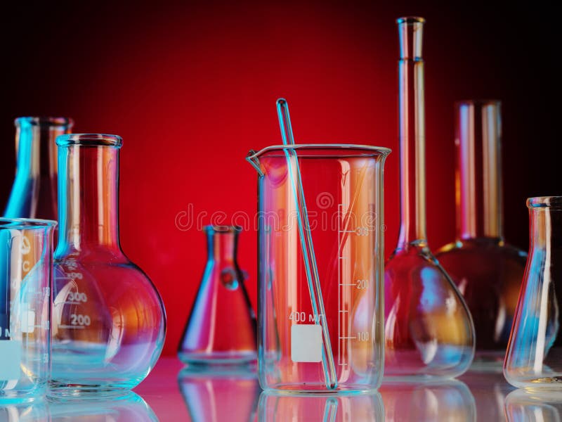Antique Science Research Lab with Old Glassware Stock Image - Image of ...