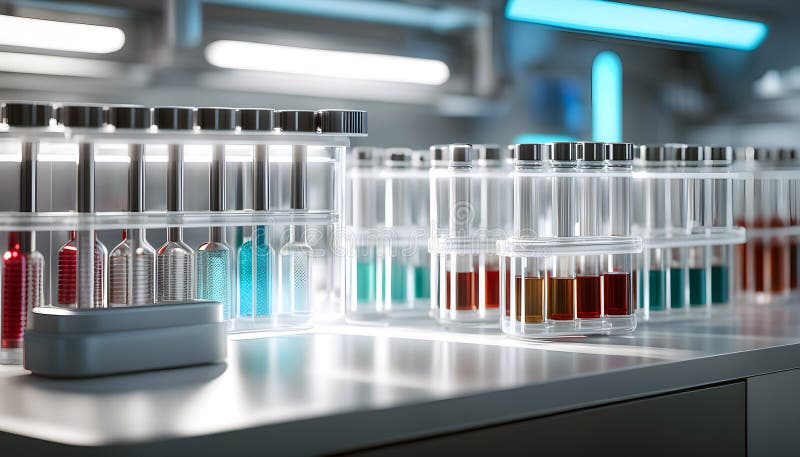 Laboratory Glassware with Colored Liquid, Science Research and ...