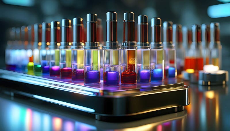 Laboratory Glassware with Colored Liquid, Science Research and ...
