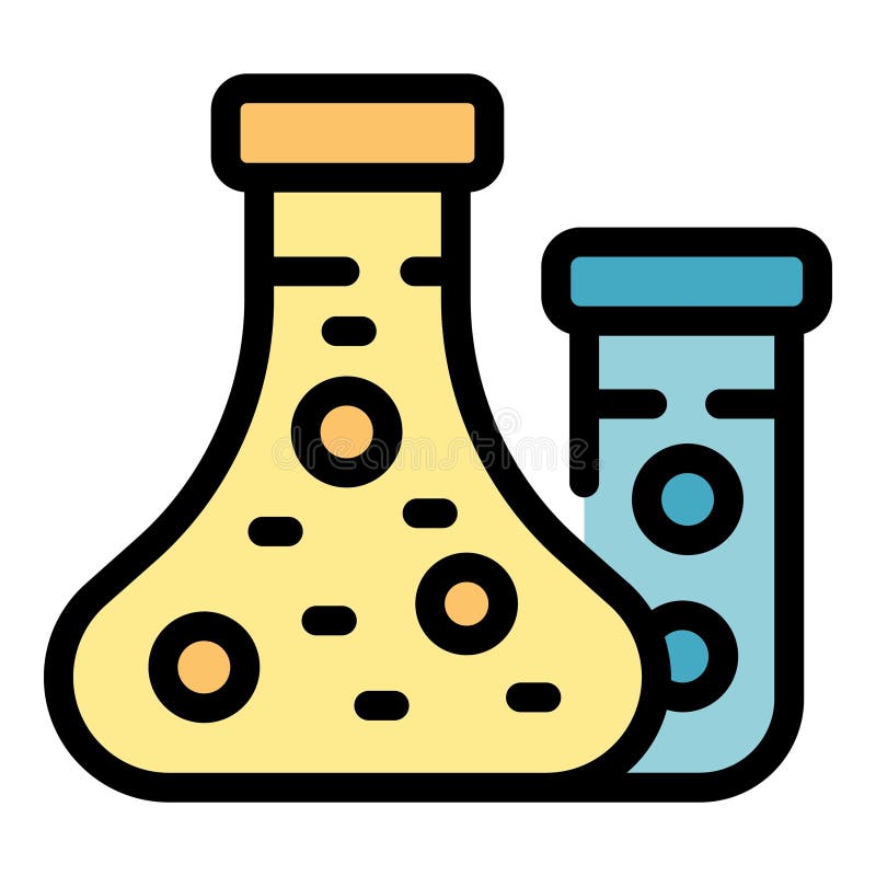 Laboratory Glassware Conducting Chemical Experiment with Liquid ...