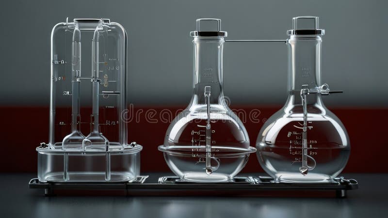 Laboratory Glassware and Distillation Apparatus Stock Illustration ...