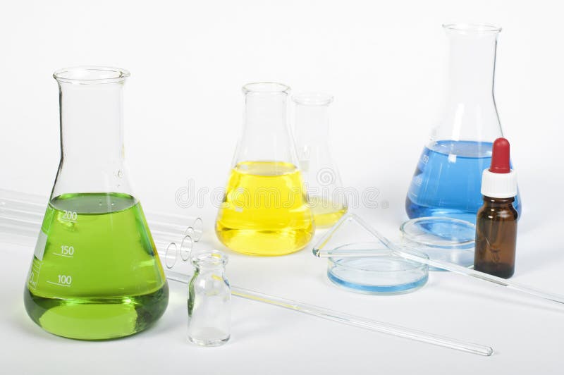 Laboratory Glassware Equipment Stock Photo - Image of laboratory ...