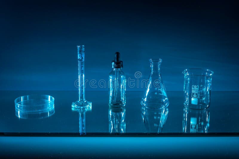 Laboratory Glassware Equipment for Science Lab Stock Photo - Image of ...