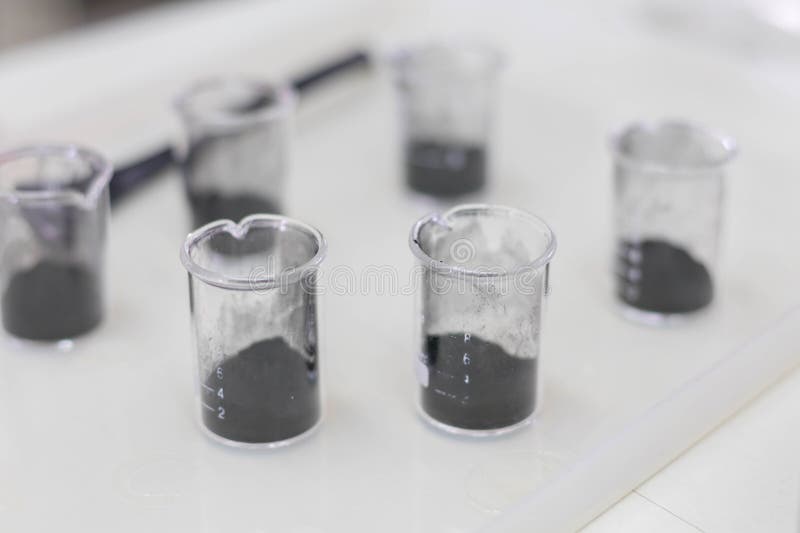 Laboratory Glassware Filled with Black Liquid, Science Laboratory ...