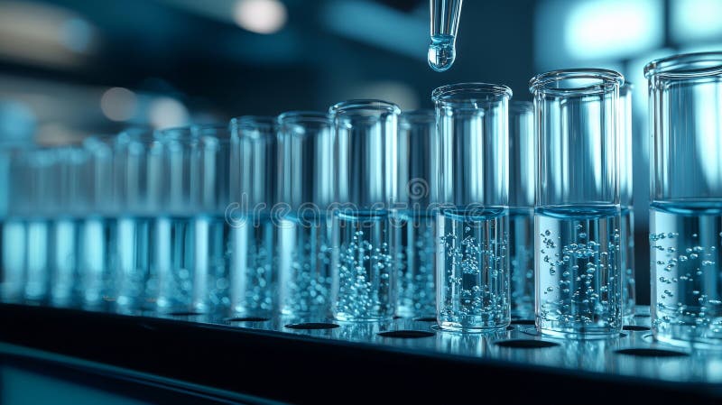 Laboratory Glassware Filled with Clear Liquid Stock Photo - Image of ...