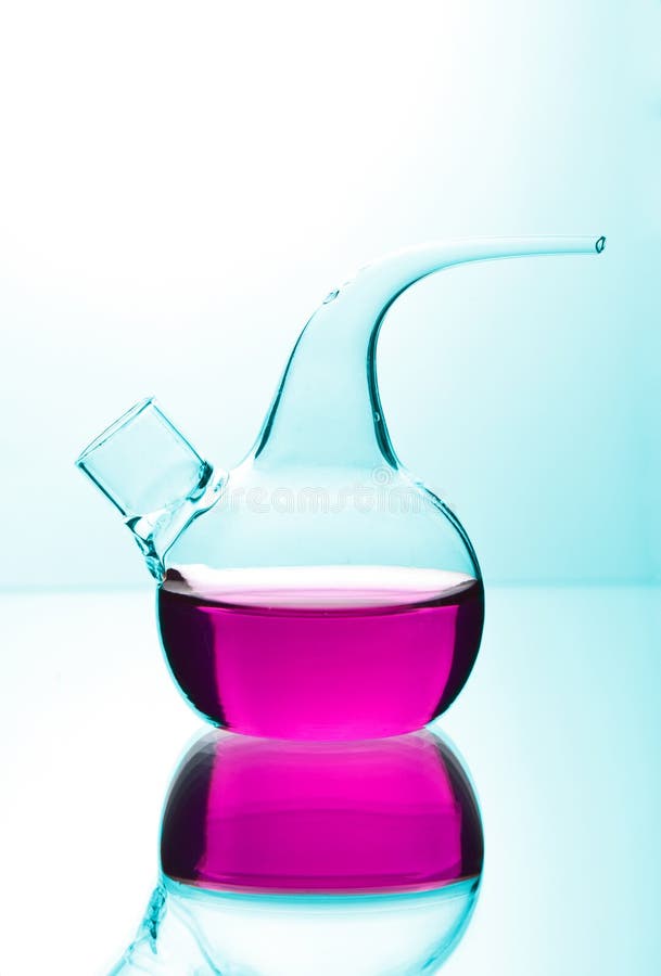 Laboratory Glassware Flask Chemistry Stock Image - Image of pink ...
