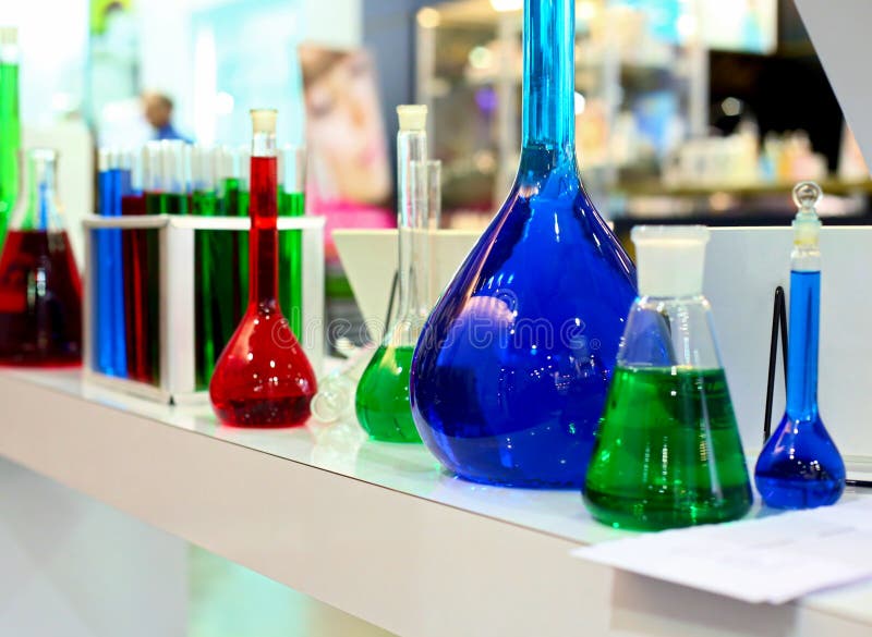 Laboratory Glassware. Flasks Stock Image - Image of medical, beaker ...