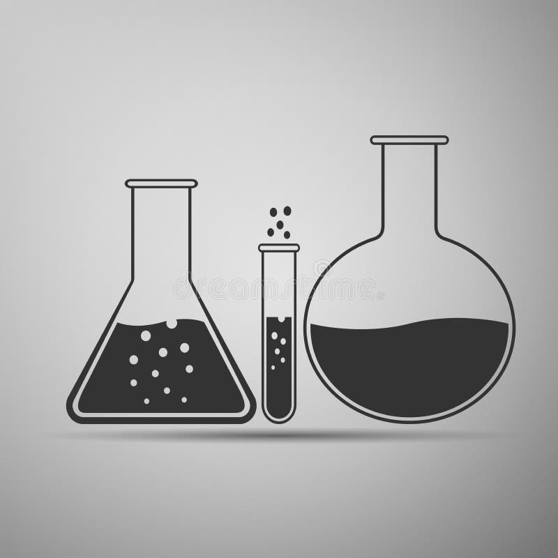 Laboratory glassware icon. stock vector. Illustration of flat - 175794812