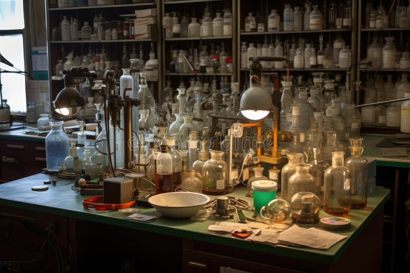Laboratory with Glassware, Instruments, and Tools for Conducting ...