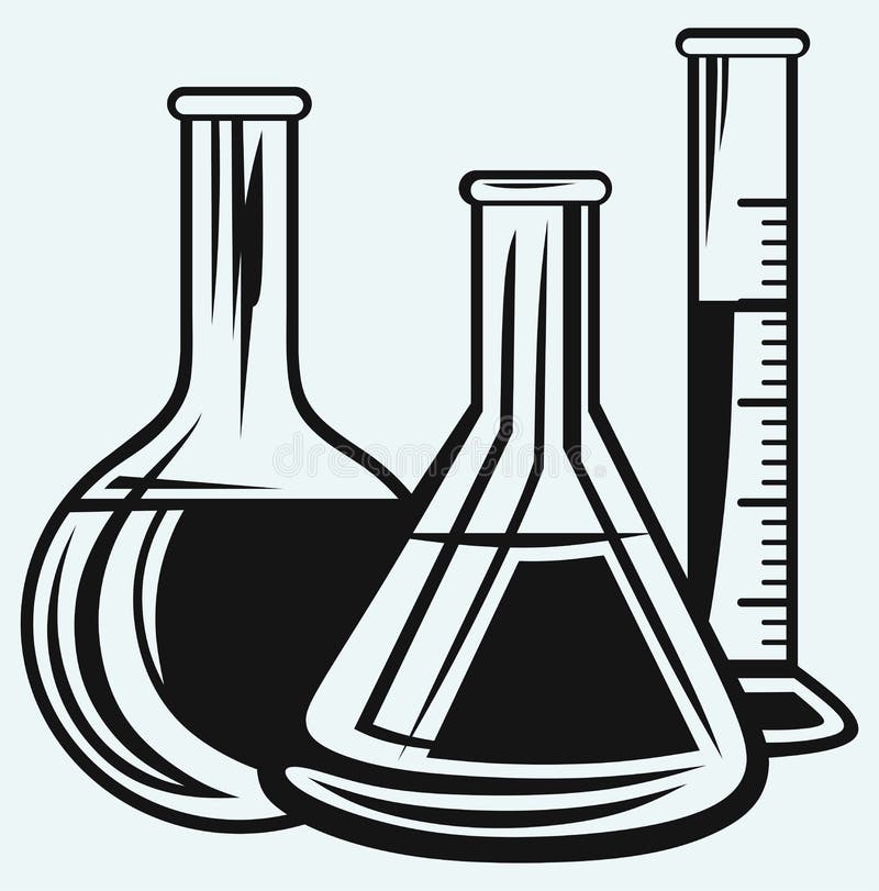 Laboratory Glassware Vertical Stock Vector - Illustration of physician ...