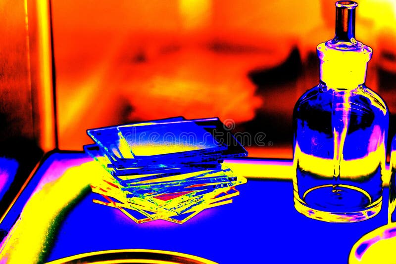 Laboratory Glassware Isolated on White. Chemical Analysis, Science ...