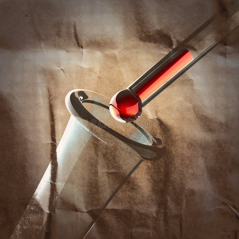 Laboratory Glassware Painted on Paper Stock Illustration - Illustration ...