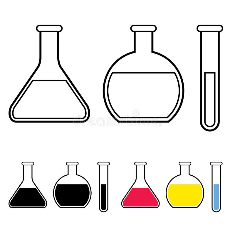 Laboratory Glassware Symbol Vector Stock Vector - Illustration of glass ...