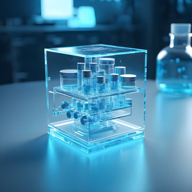 Laboratory Glassware on Table in Science Laboratory. Stock Illustration ...