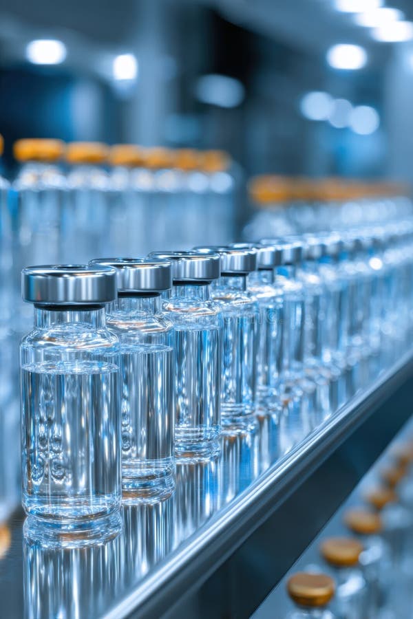 Laboratory Glassware and Vials in Scientific Research Environment Stock ...