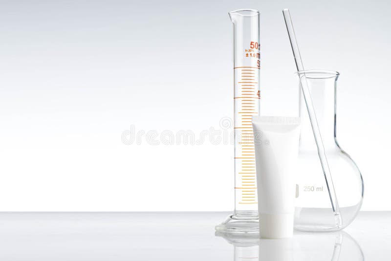 Laboratory Glassware with Water and Empty Stock Image - Image of ...