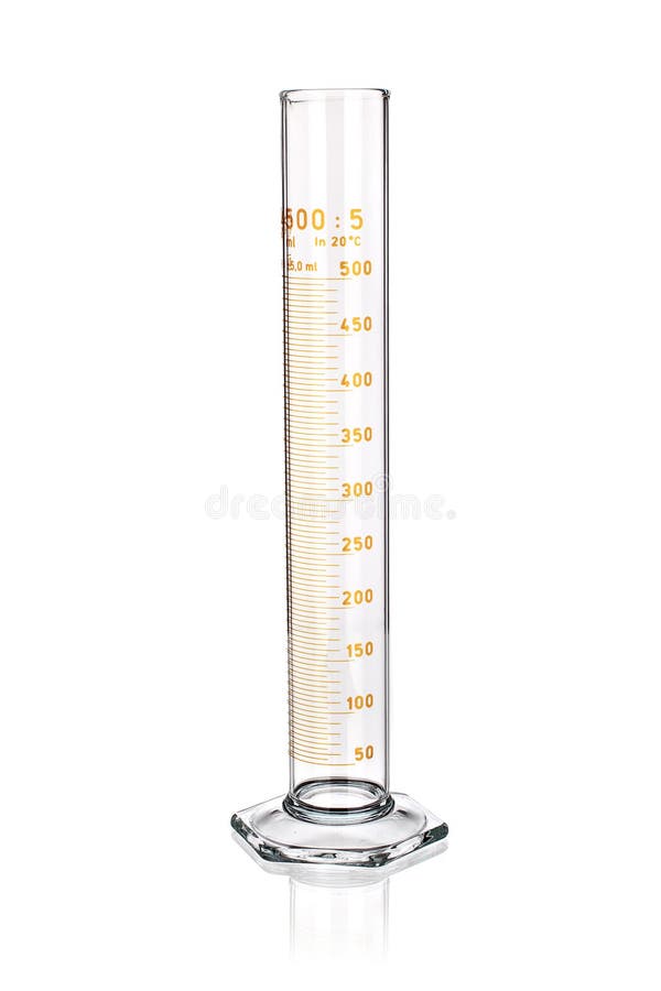 Laboratory Graduated Cylinder with Green Liquid. Copy Space Stock Image ...