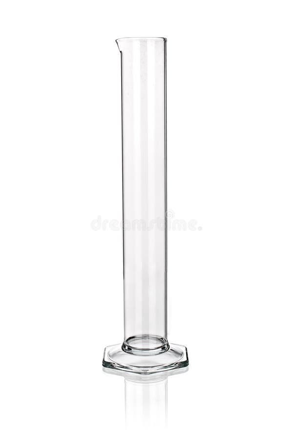 Laboratory Graduated Cylinder with Green Liquid. Copy Space Stock Image ...