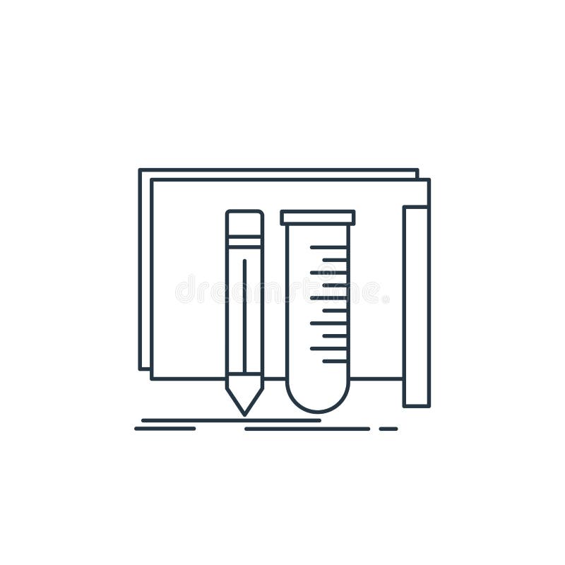 Laboratory Icon Vector from D Printing and Communication Concept. Thin ...