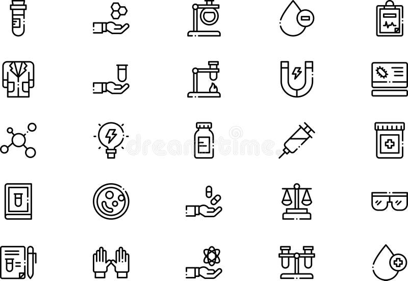 Laboratory Icons Collection is a Vector Illustration with Editable ...