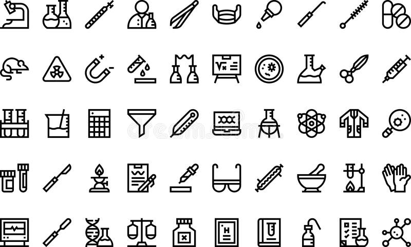 Laboratory Icons High-Quality Vector Icons Collection with Editable ...