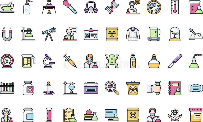 Laboratory Icons High-Quality Vector Icons Collection with Editable ...