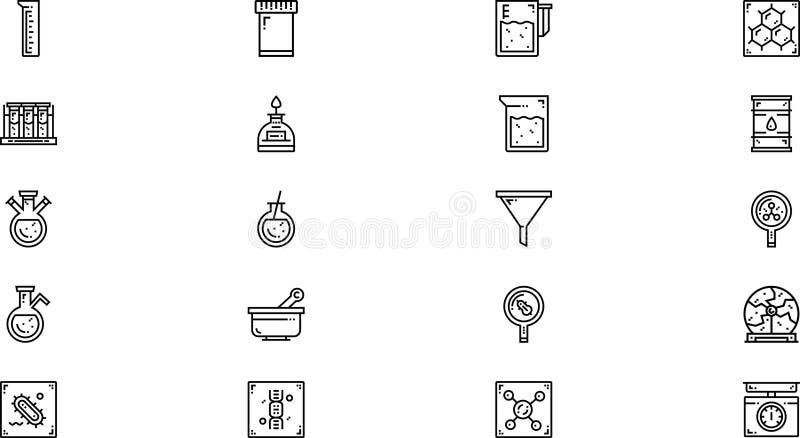 Laboratory Icons High-Quality Vector Icons Collection with Editable ...