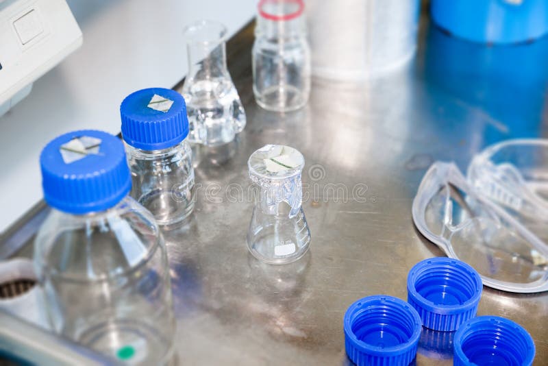 Laboratory scene stock image. Image of green, means, botolinum - 40010523