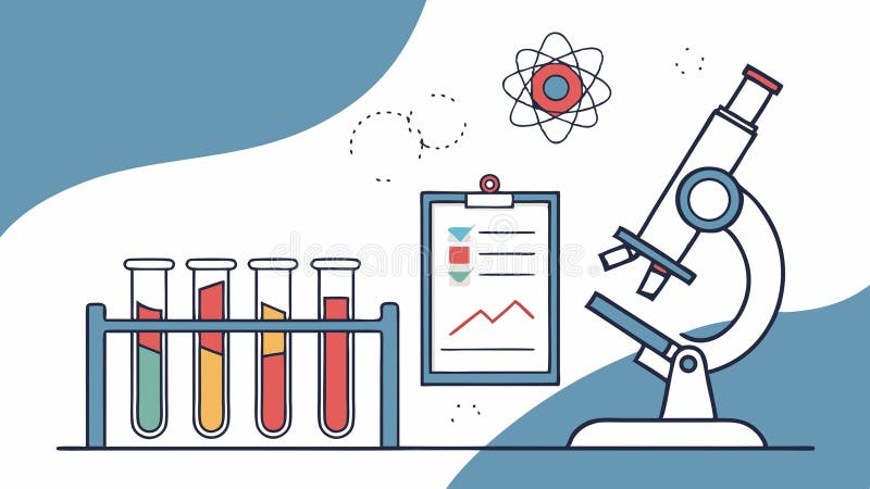 Laboratory Instruments, Microscope and Test Tubes, Vector Design ...