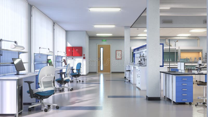 Laboratory Interior with Lab Equipment. Stock Illustration ...