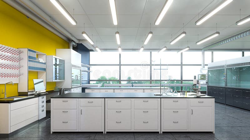 Laboratory Interior with Lab Equipment. Stock Photo - Image of research ...