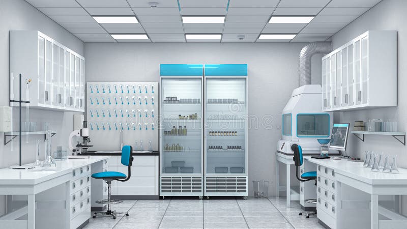 Laboratory Interior with Lab Equipment. Stock Illustration ...
