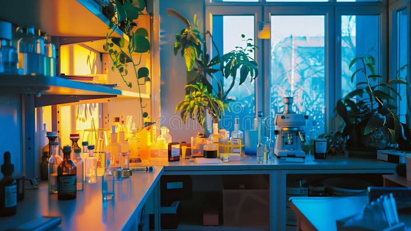 Laboratory Interior with Modern Equipment. Generative Ai Stock ...