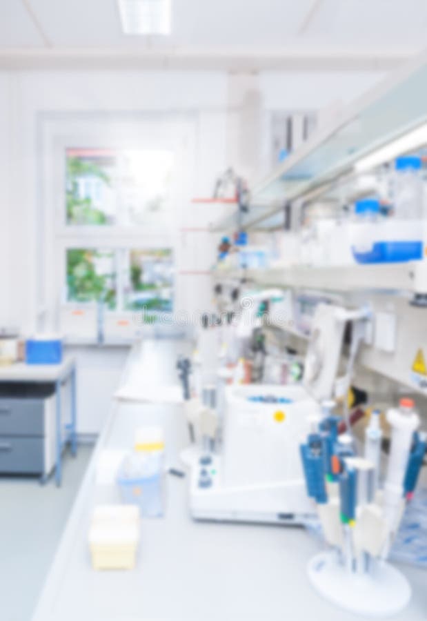 Laboratory Interior Out of Focus, Stock Photo - Image of sink, table ...