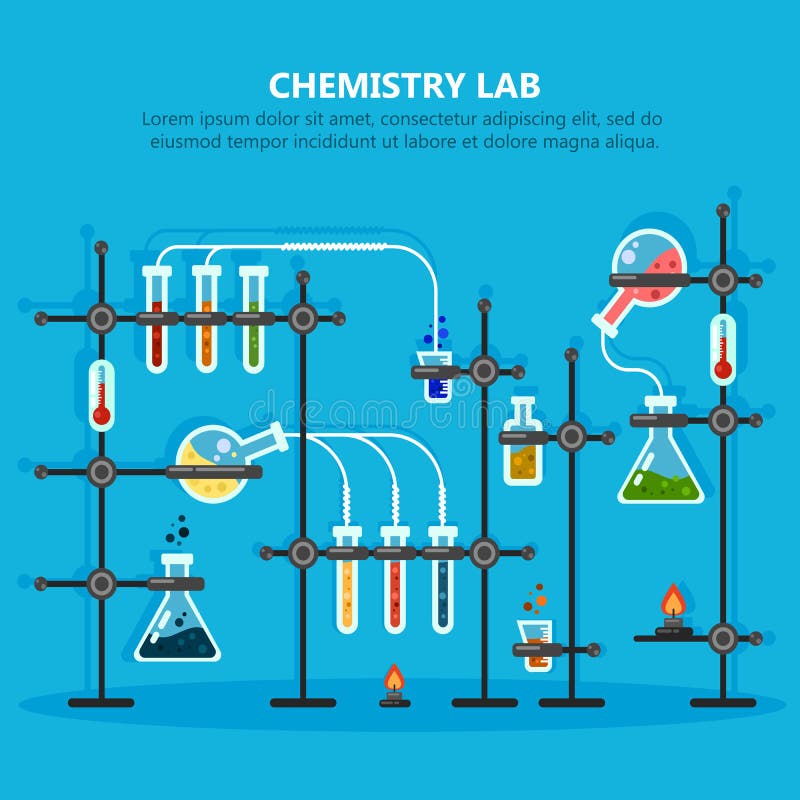 Laboratory or Lab for Chemical Experiments Stock Vector - Illustration ... Laboratory or Lab for Chemical Experiments Stock Vector - Illustration ...