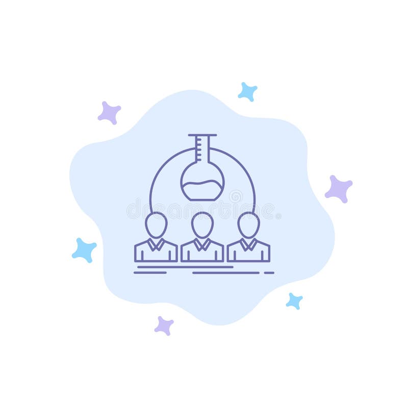 Laboratory, Lab, Man, Experiment, Scientist Blue Icon on Abstract Cloud ...