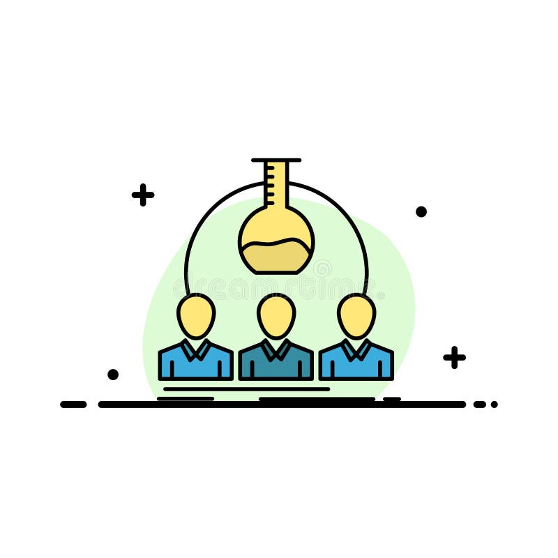 Laboratory, Lab, Man, Experiment, Scientist Business Flat Line Filled ...