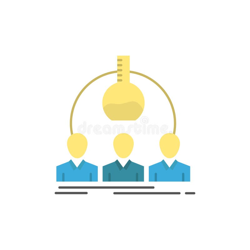 Laboratory, Lab, Man, Experiment, Scientist Flat Color Icon. Vector ...