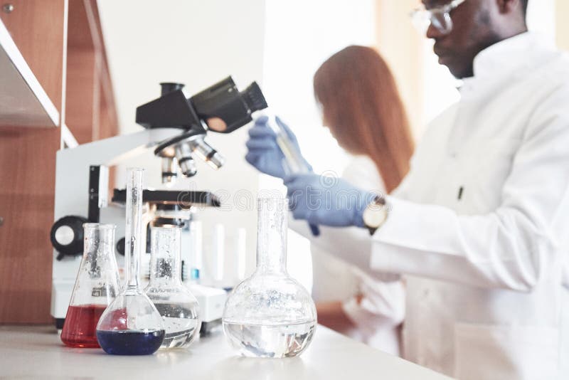 Laboratory Laboratories Conduct Experiments in a Chemical Laboratory in ...