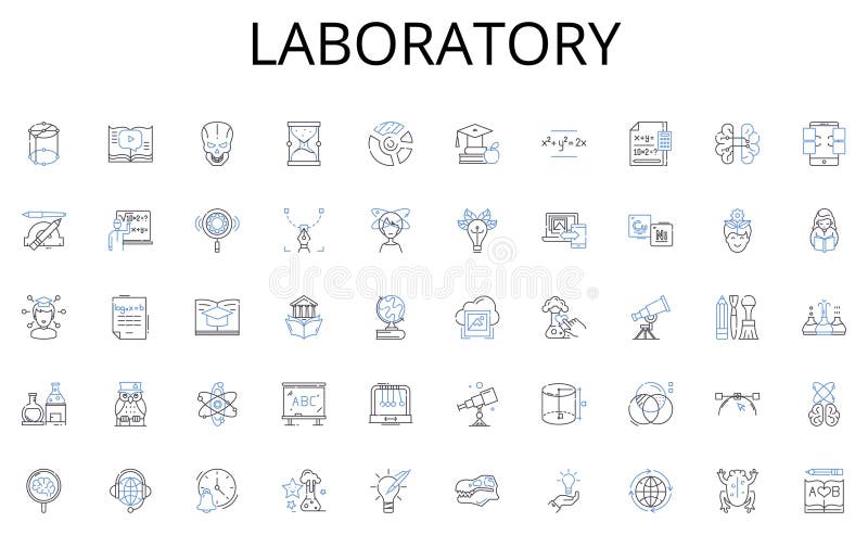 Laboratory Line Icons Collection. Productivity, Efficiency ...