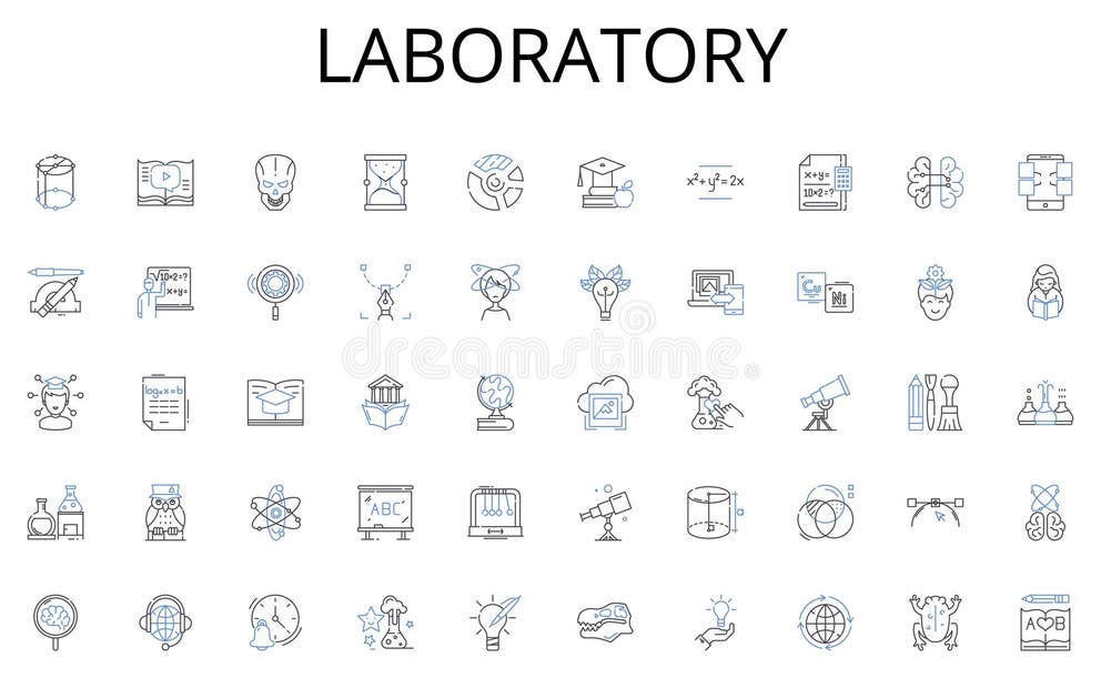 Laboratory Line Icons Collection. Productivity, Efficiency ...